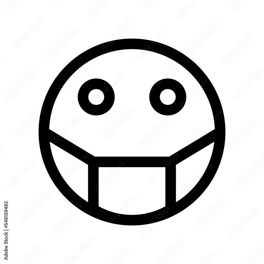 Emojis Face Mask Expression Emot Emoji Emoticon Stock Vector | Adobe Stock