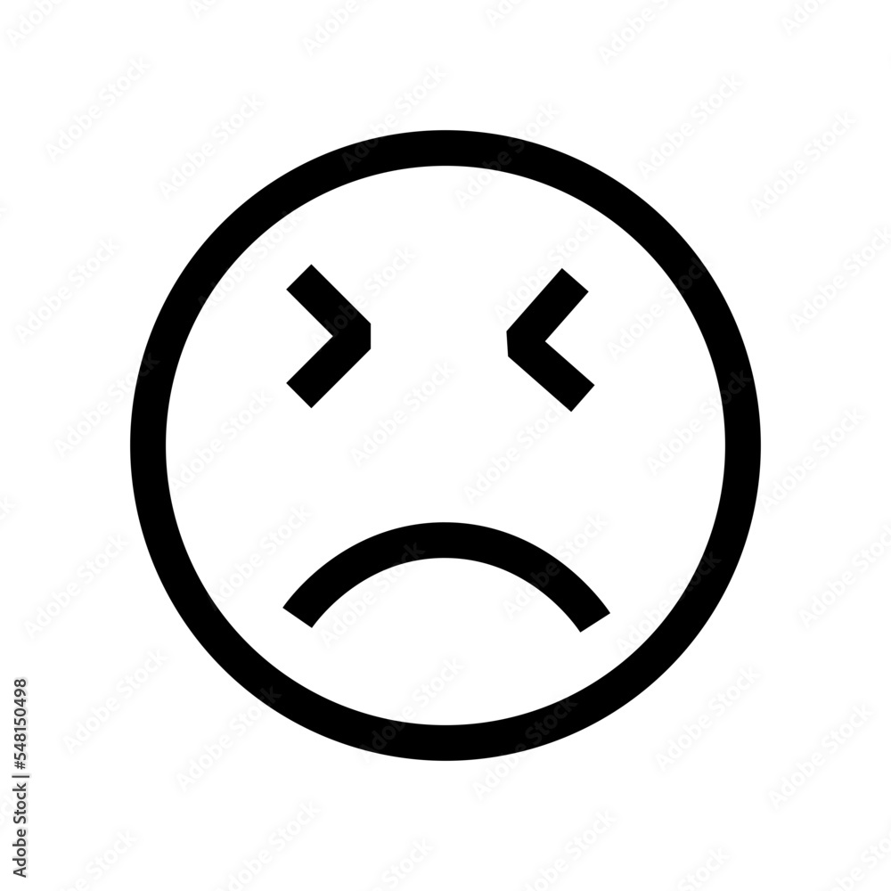 Emojis Sad Expression Emot Emoji Emoticon vector de Stock | Adobe Stock
