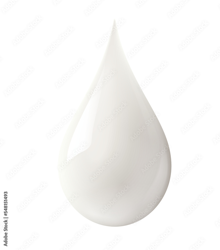 Milk droplets. Isolated on a white background. Realistic EPS file ...