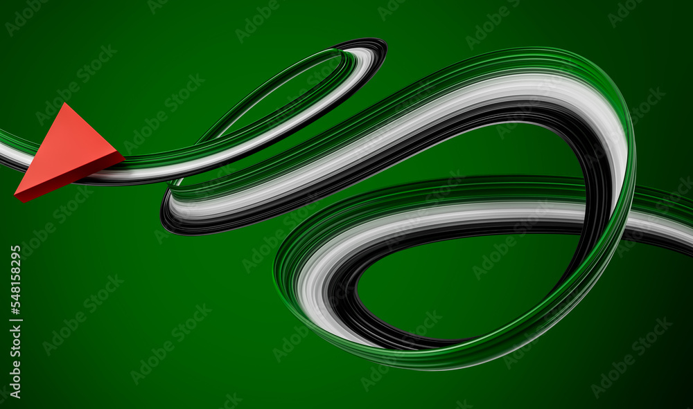 Palestine abstract 3D wavy flag red black white green modern ...