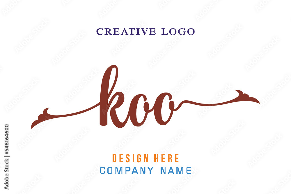 KOO lettering, perfect for company logos, offices, campuses, schools ...
