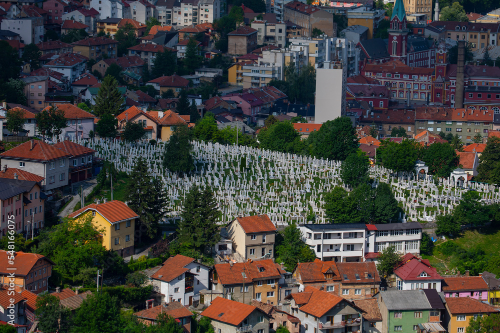 Potocari, Srebrenica memorial and cemetery for the victims of the genocide Stock Photo | Adobe Stock