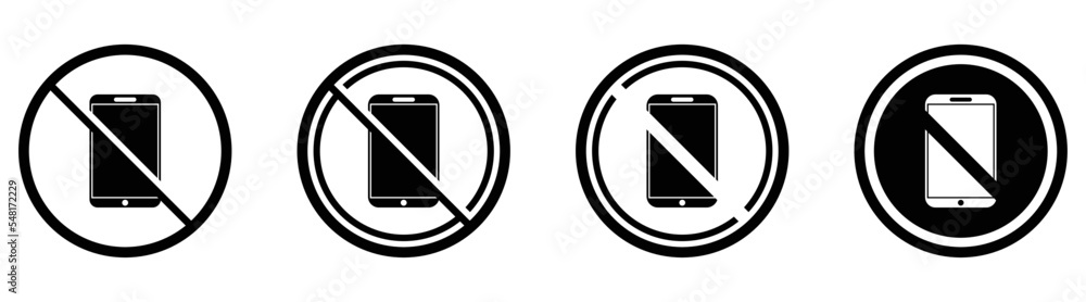 no use handphone area. style your sign or symbol, vector illustration ...