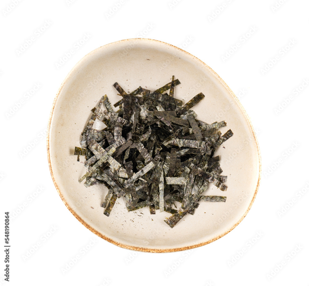 Nori Flakes Isolated, Dried Aonori Seaweed Flakes, Dry Sea Weed ...