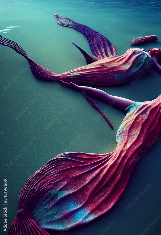 Dead mermaids on beach rotting away decay fish ilustração do Stock ...