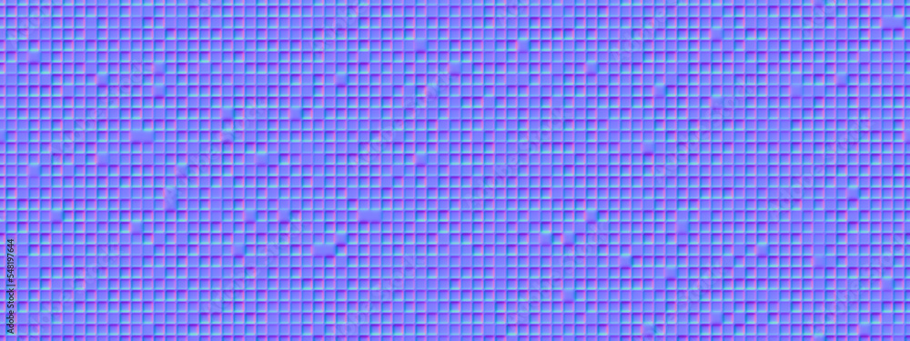 Normal map of swimming pool mosaic tile seamless pattern. Abstract ...