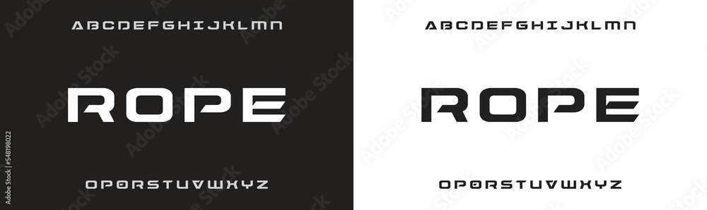 ROPE Elegant Modern alphabet letters font. Classic Tech Lettering ...