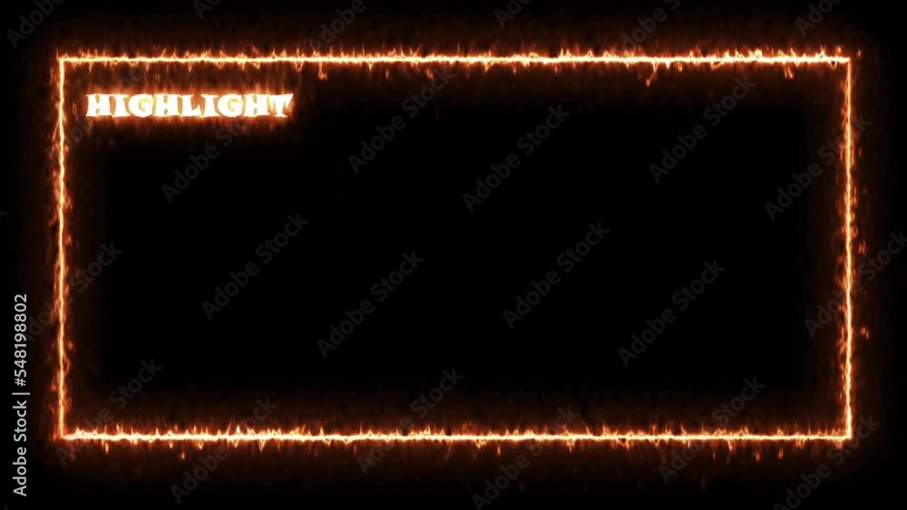 Seamless abstract burning of neon glowing ultraviolet lines has text on ...