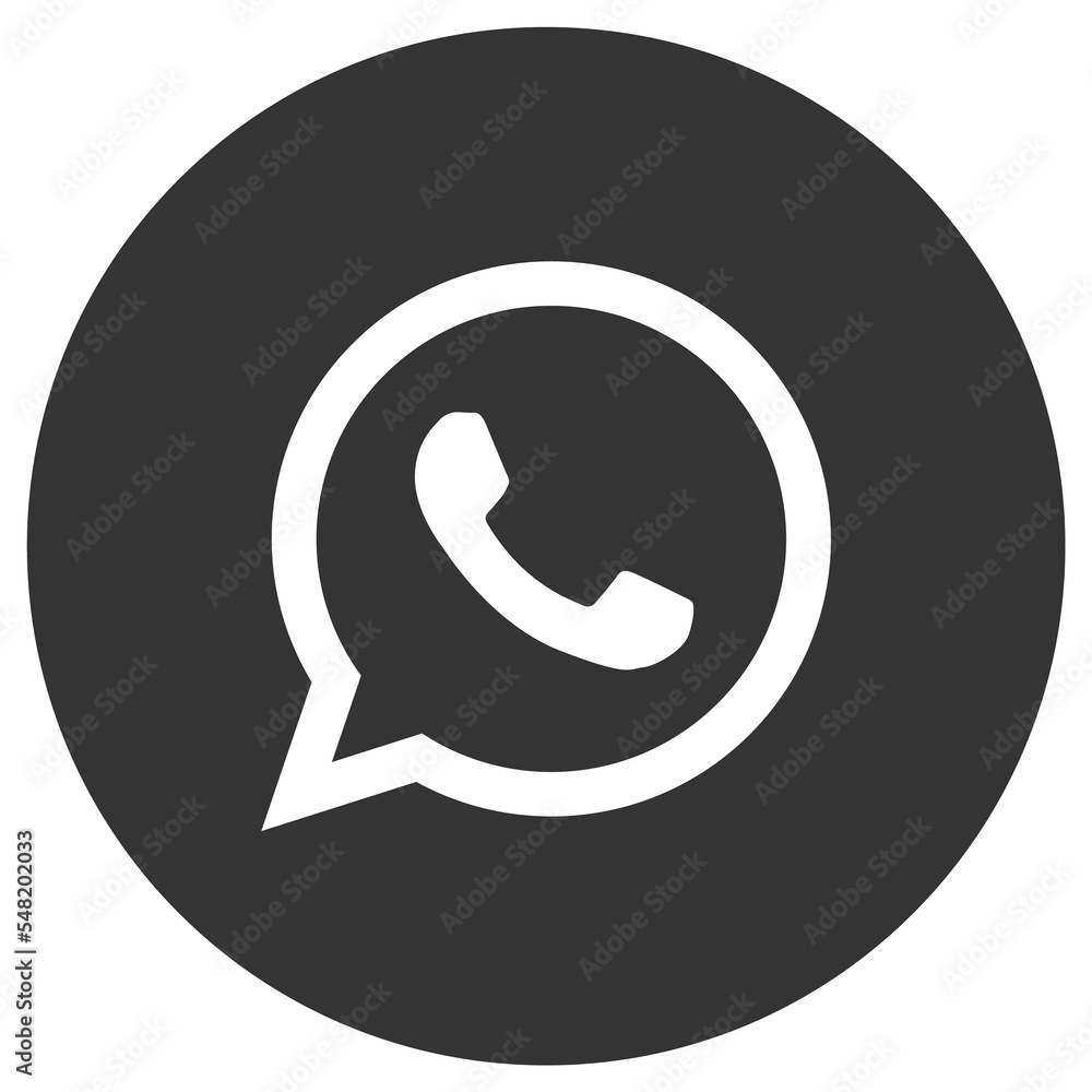 Telephone icon, Whatsapp Logo Phone in Bubble Icon Stock Illustration ...