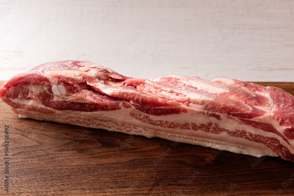 Thick-sliced Pork Whole Pork Belly Stock Photo | Adobe Stock