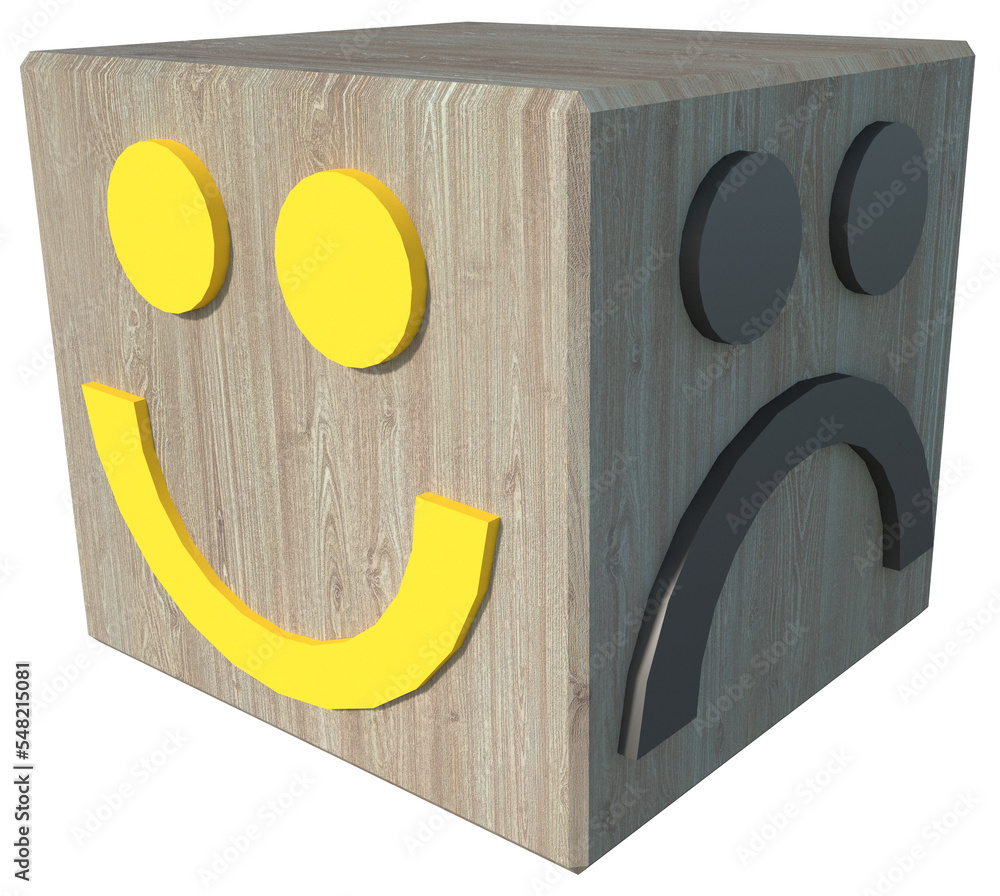 smiling face and sad face , Customer Service Quality Feedback concept ...