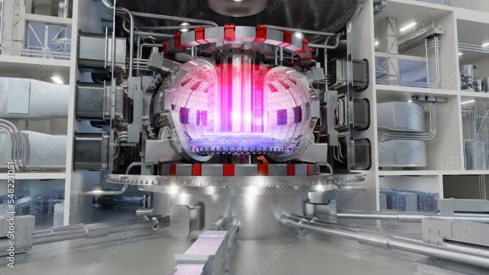 ITER Tokamak fusion reactor with internal communications and plasma ...