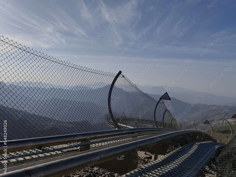 Jais Sledder, low-slung track, Toboggan, sledge, run, in the, Mountains ...