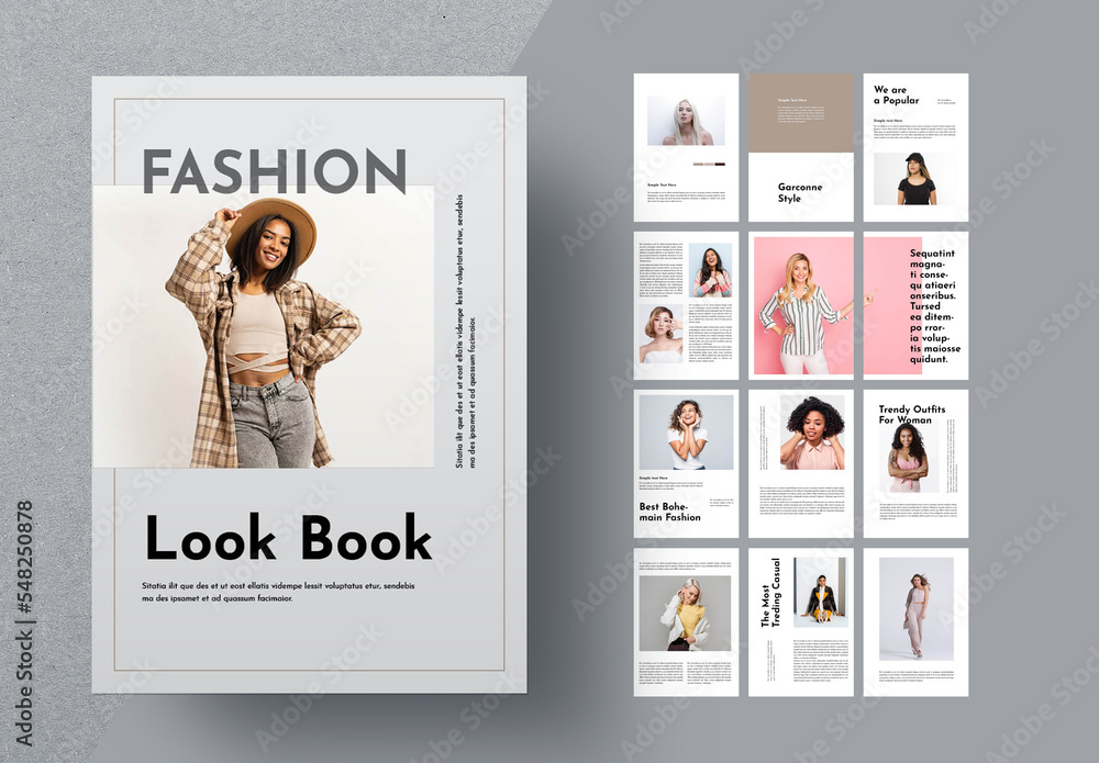 Simple Lookbook Layout Stock Template | Adobe Stock