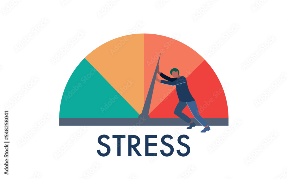 People are on the mood scale, stress rate. Frustration and stress ...