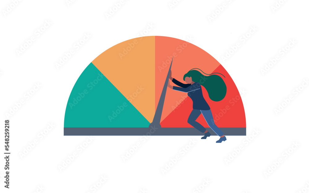 People are on the mood scale, stress rate. Frustration and stress ...