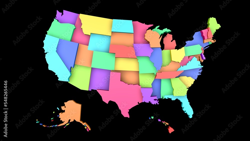 United states of america map background USA Political map of usa Vector ...