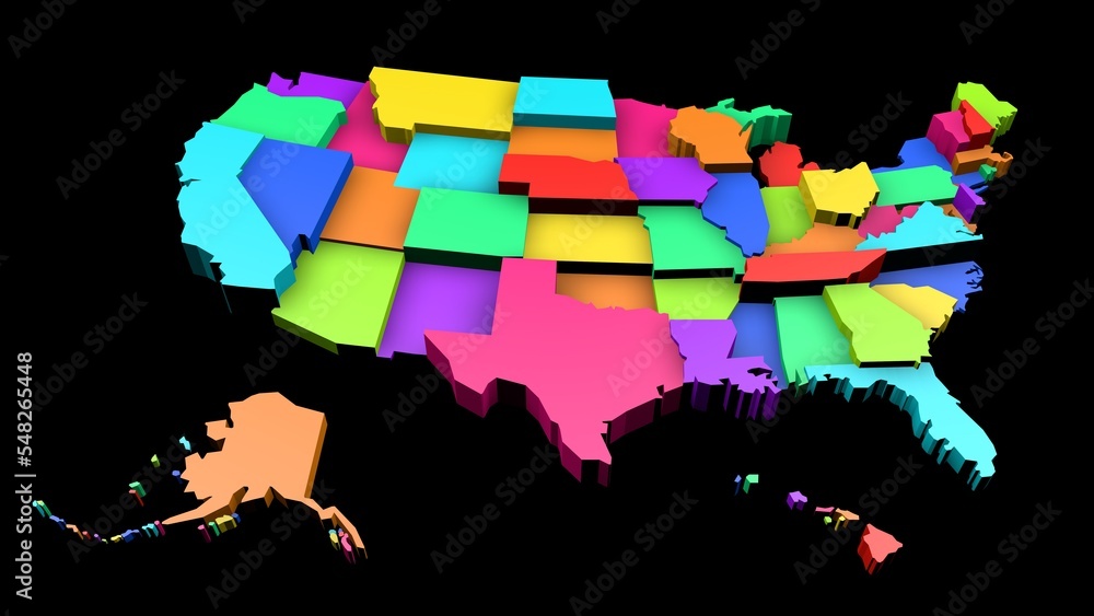United states of america map background USA Political map of usa Vector ...
