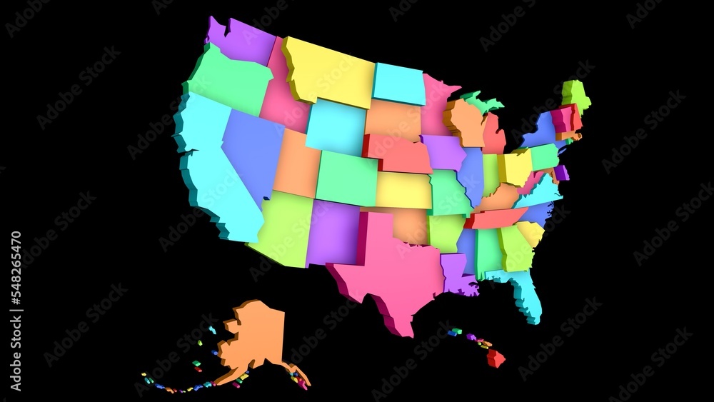 United states of america map background USA Political map of usa Vector ...