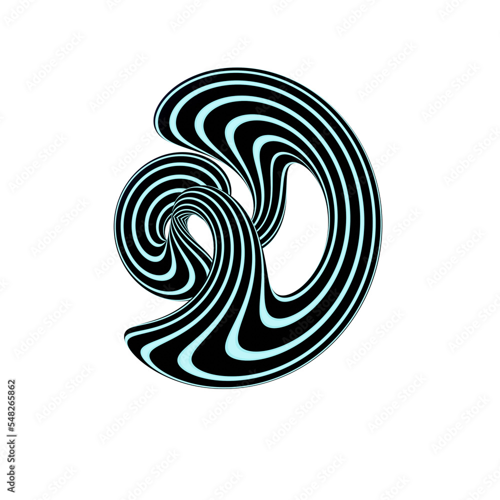 Abstract design element on transparent background. 3d render. PNG ...