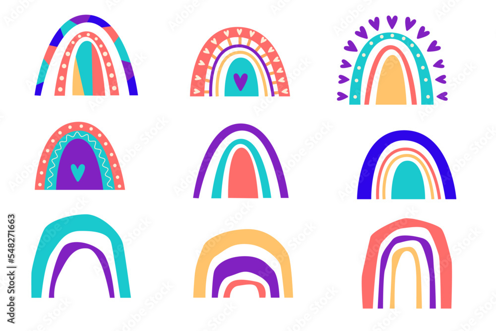 Graphic Rainbow Bow Arc Arch Icon Clipart Minimalist Boho Symbol ...