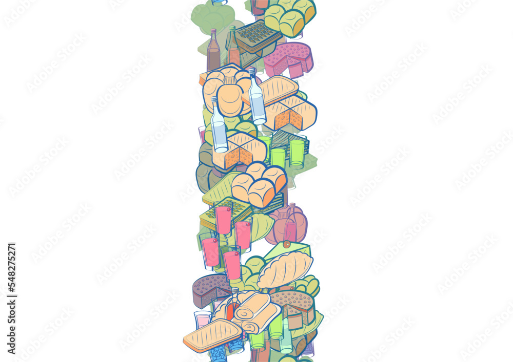 Background pattern abstract design texture. Bakery products and Alcohol ...