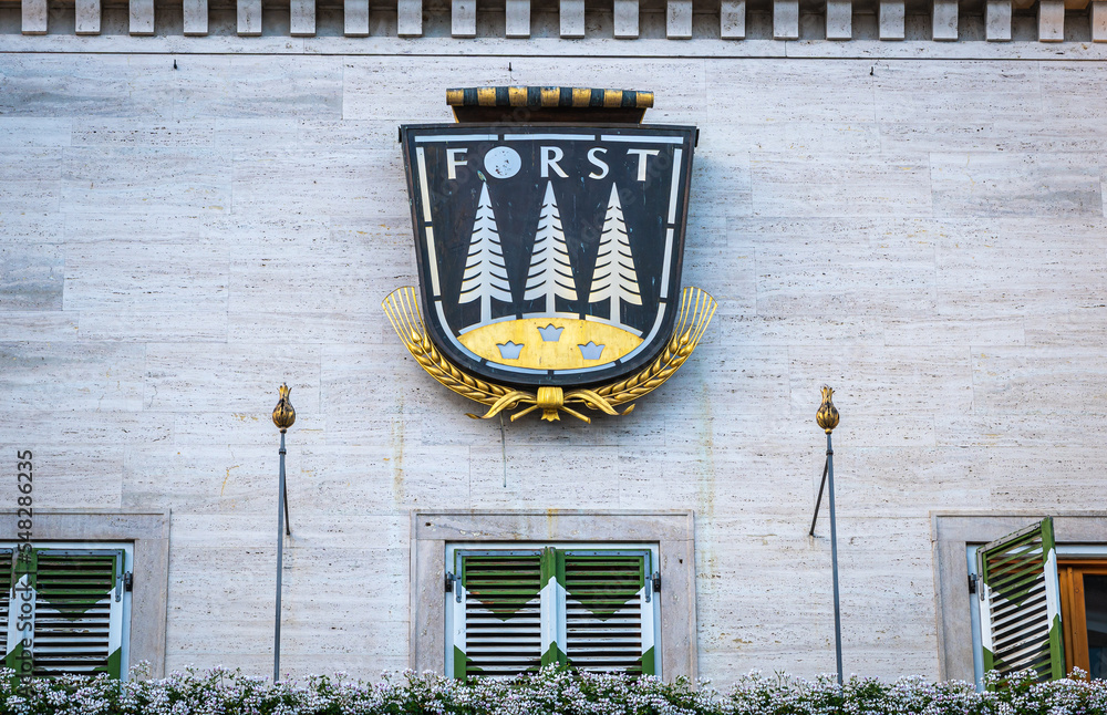Foto de FORST: the historical sign of the famous shop of birreria ...