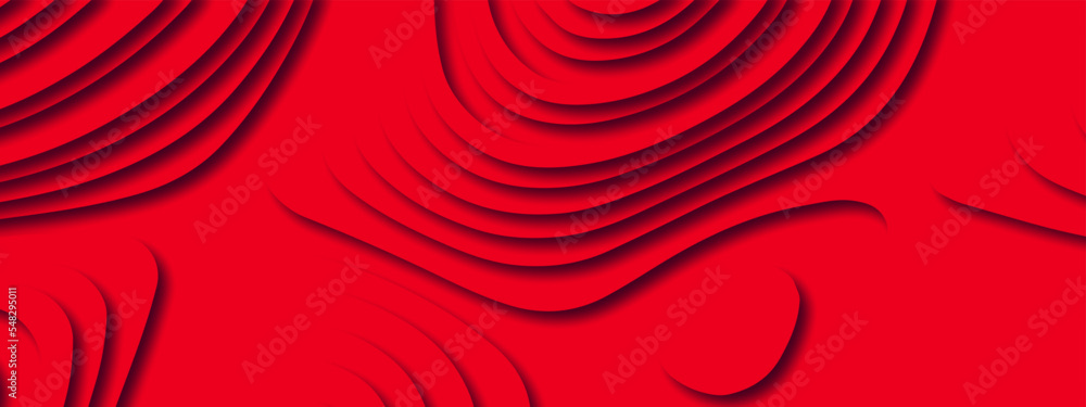 Papercut red luxury background and elements. Abstract background with ...