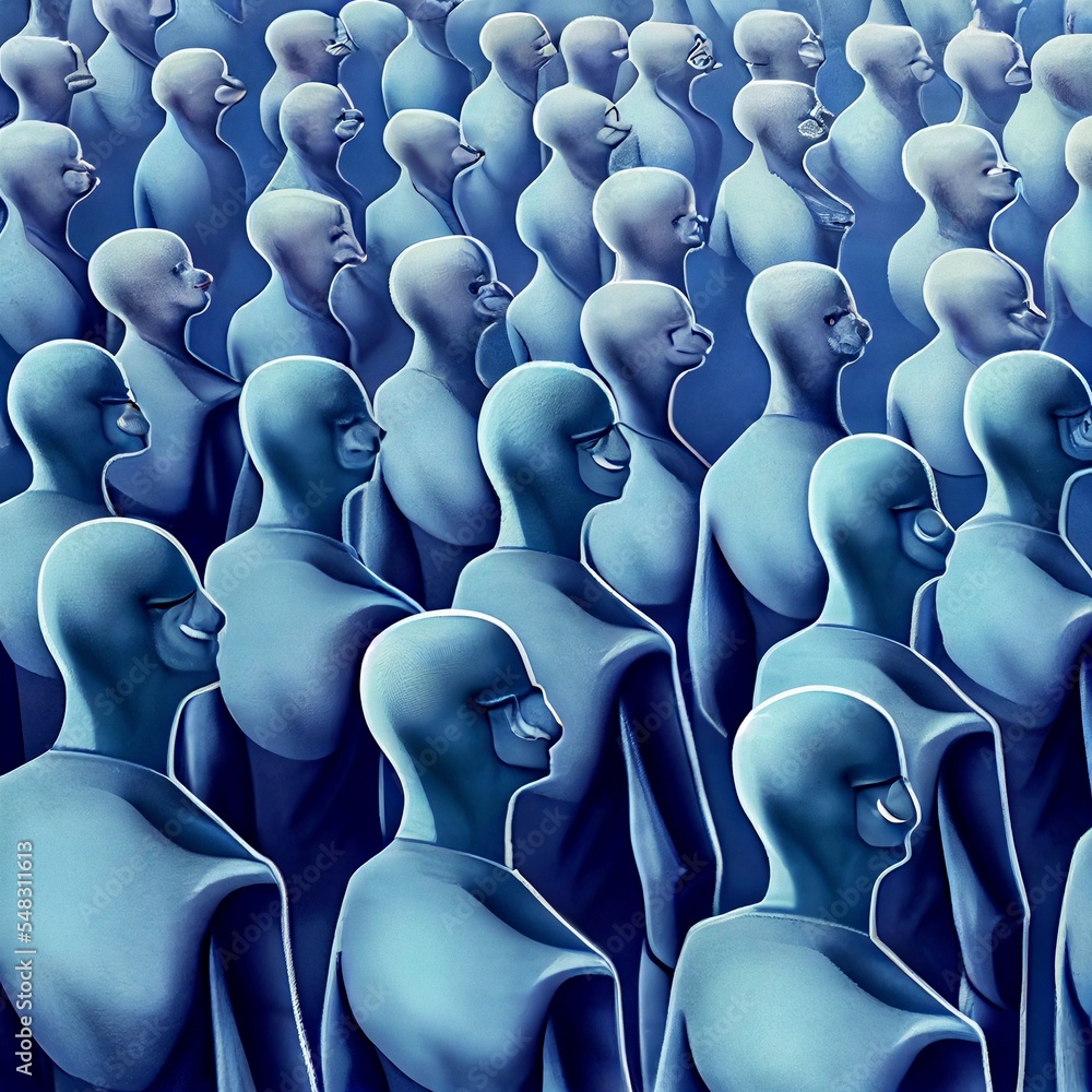 Midjourney render of mockup, non-existent people Illustration Stock ...