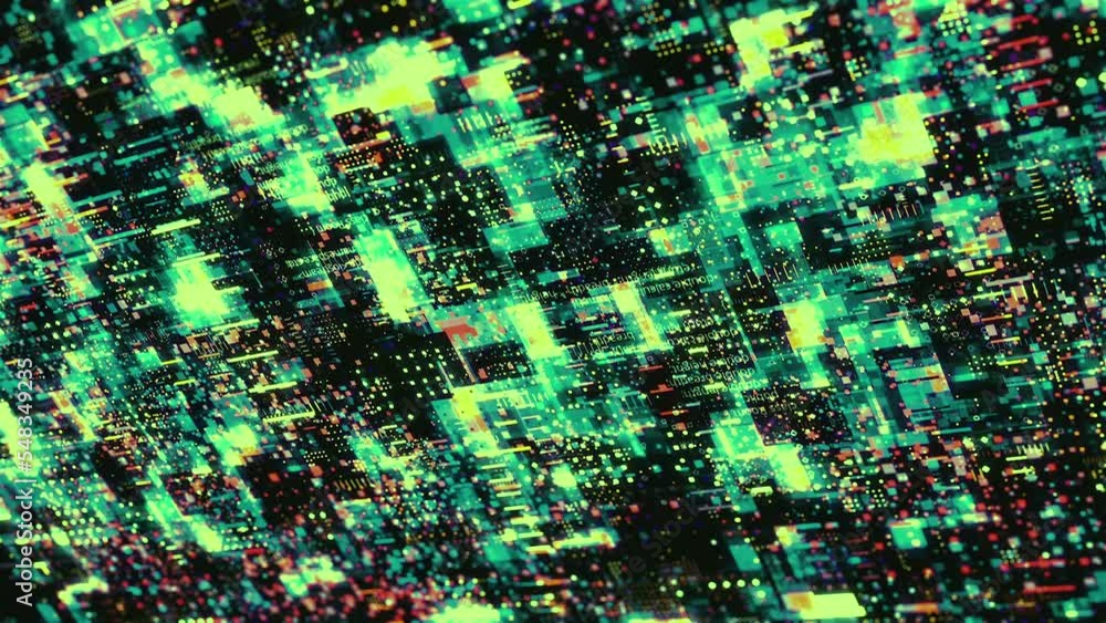 Abstract background with virtual layers and spots. Motion. Layering of ...