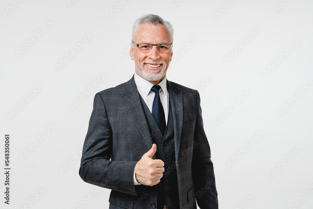 Rich mature middle-aged elderly businessman boss ceo caucasian ...