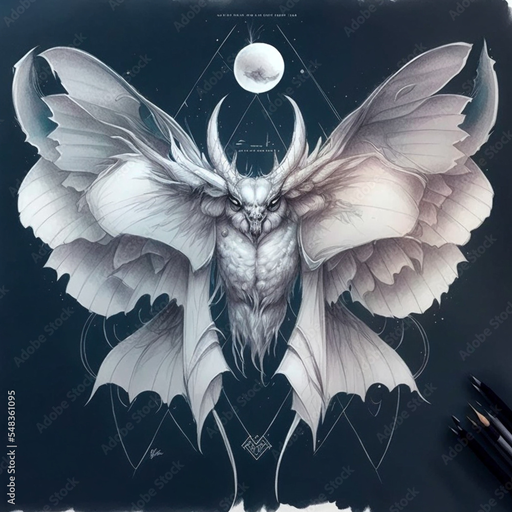 giant moth digital art ai-generated Stock Illustration | Adobe Stock