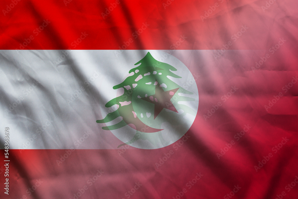 Lebanon and Tunisia political flag transborder negotiation TUN LBN ...