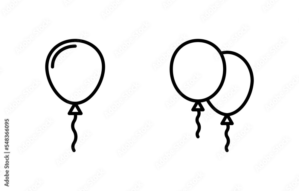 Balloon icon vector for web and mobile app. Party balloon sign and ...