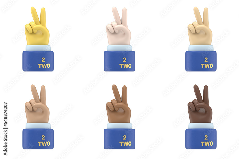 Transparent Backgrounds Mock-up.Five fingers counting icon.3d hand ...