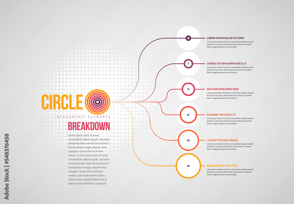 Circle Breakdown Infographic Stock Template | Adobe Stock
