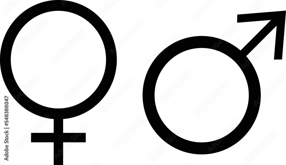 male and female symbols . Gender symbol. Female and male icon Stock ...