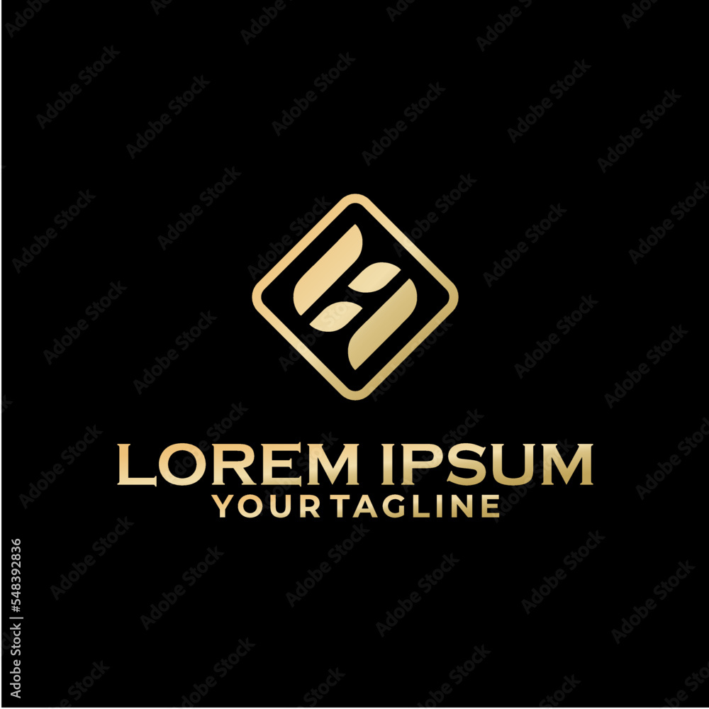 gold elegant letter S logo Stock Vector | Adobe Stock