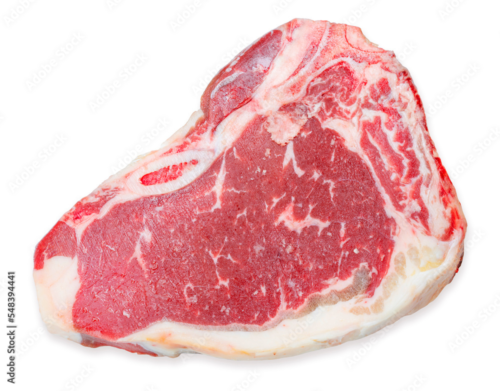 Foto de Rib eye steak beef for steak on white , Fresh Rib eye steak ...