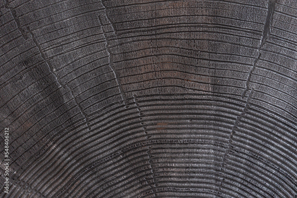 Elements of decorative plaster with wood texture. Wood imitation wall ...