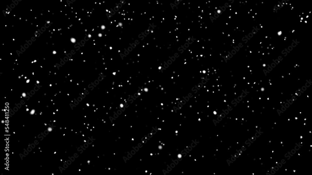 snowfall overlay, black background - winter, slowly falling snow effect ...