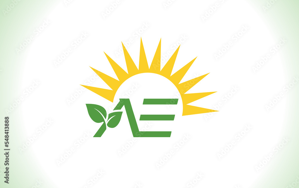 Green healthy leaf logo and Solar panel icon and Solar Energy symbol ...