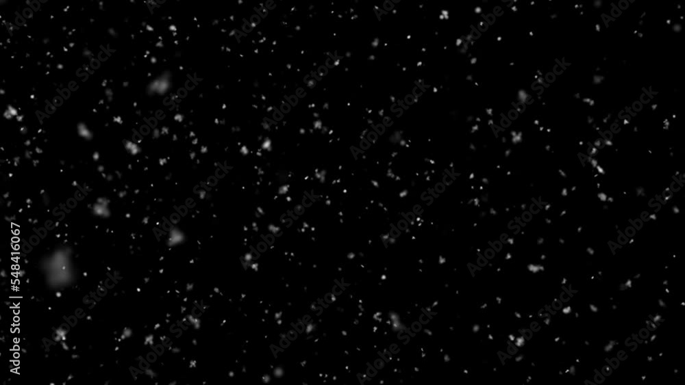 snowfall overlay, black background - winter, slowly falling snow effect ...