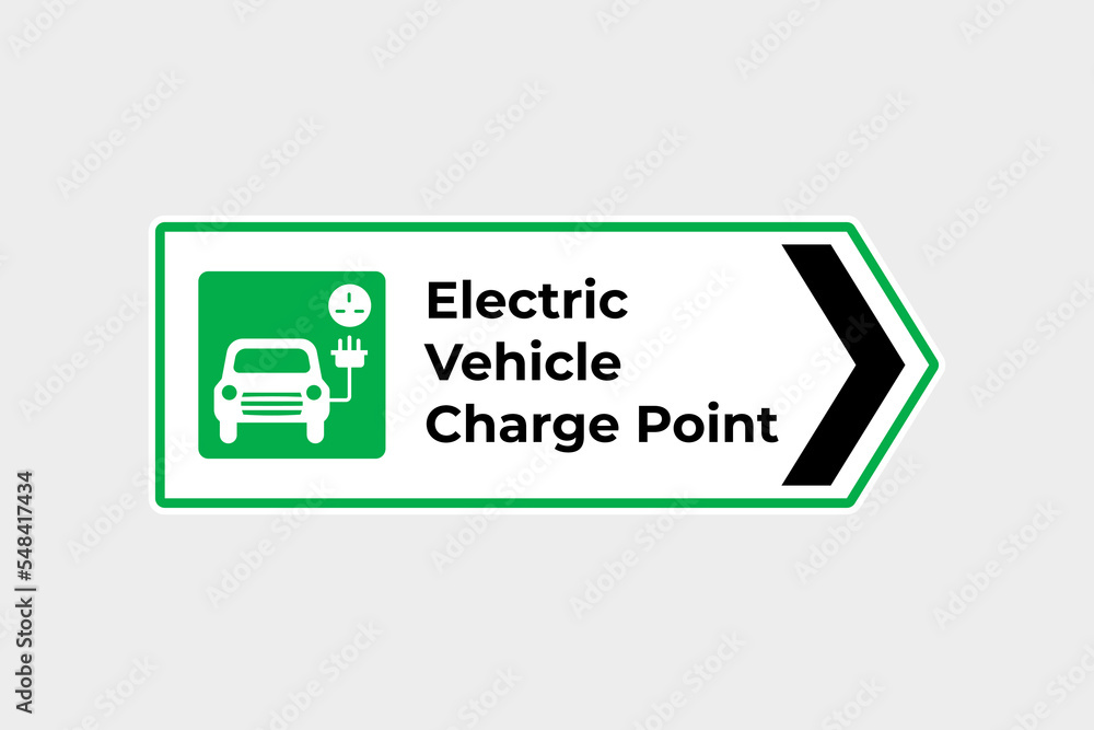 Electric vehicles (EV) charging station and charge parking signage in ...