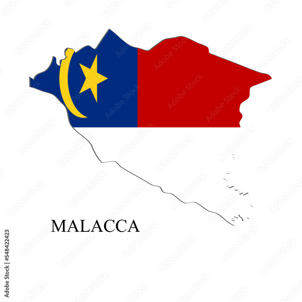 Vetor de Malacca map vector illustration. Malaysian city. State in ...