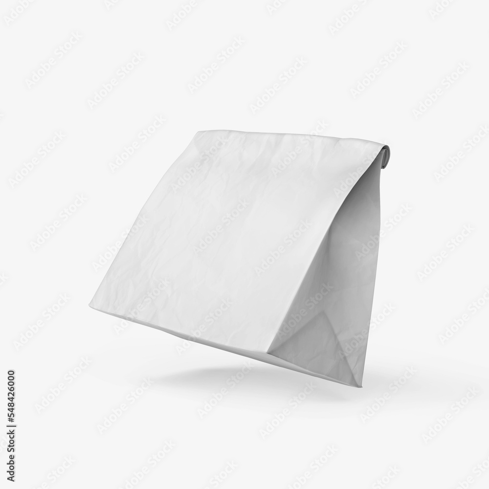 Paper bag Eco-friendly Food packaging mockup in kraft paper in psd ...