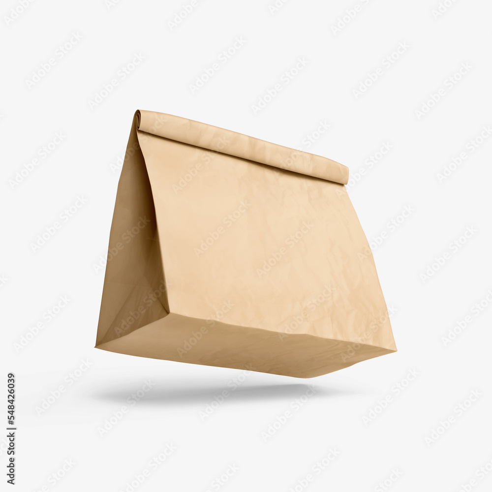 Food Packaging Mockup In Kraft Paper In Psd Format For Branding Stock