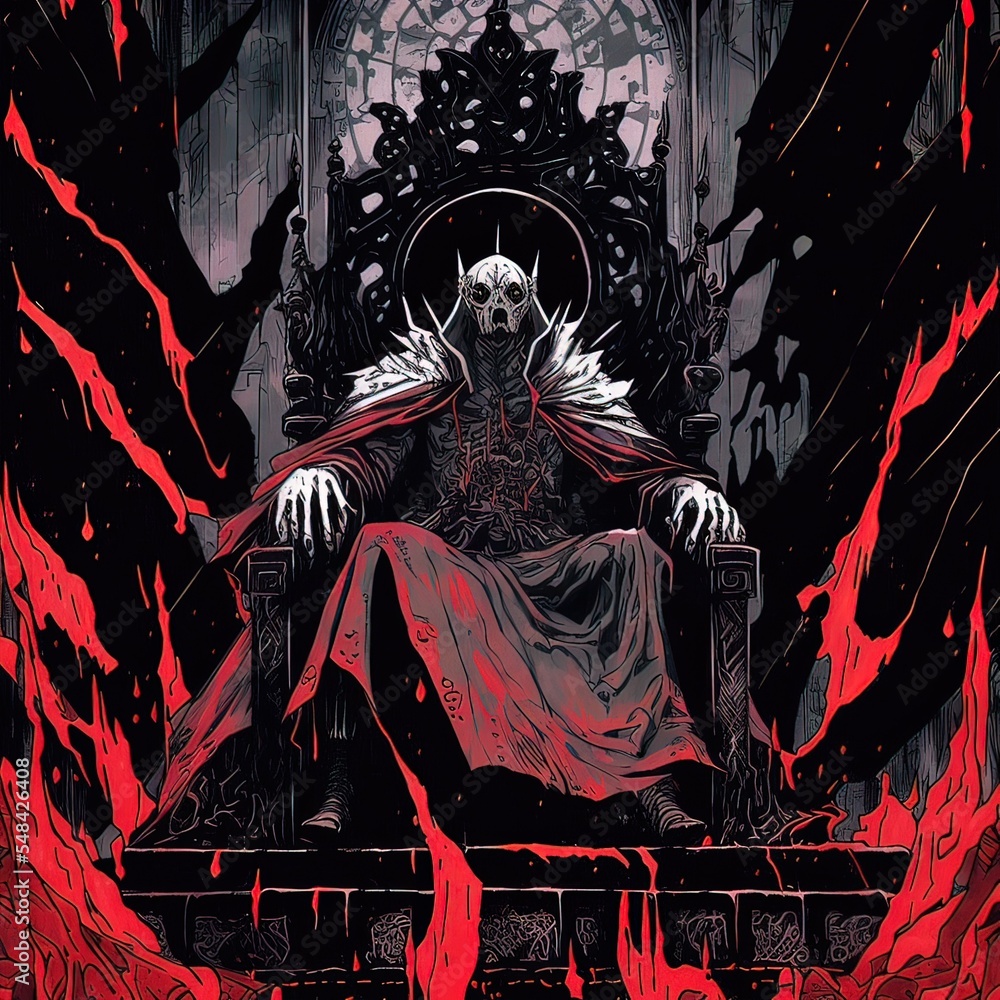 Fantasy concept portrait of the mysterious undead ghost king floating ...