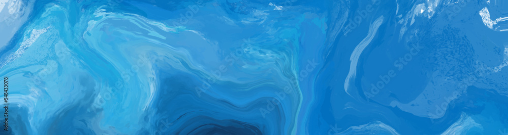 Elegant banner template design with blue paint. Stock Vector | Adobe Stock