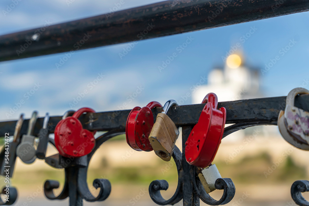 locks for luck on the bridge. A tradition Wedding locks for good luck ...